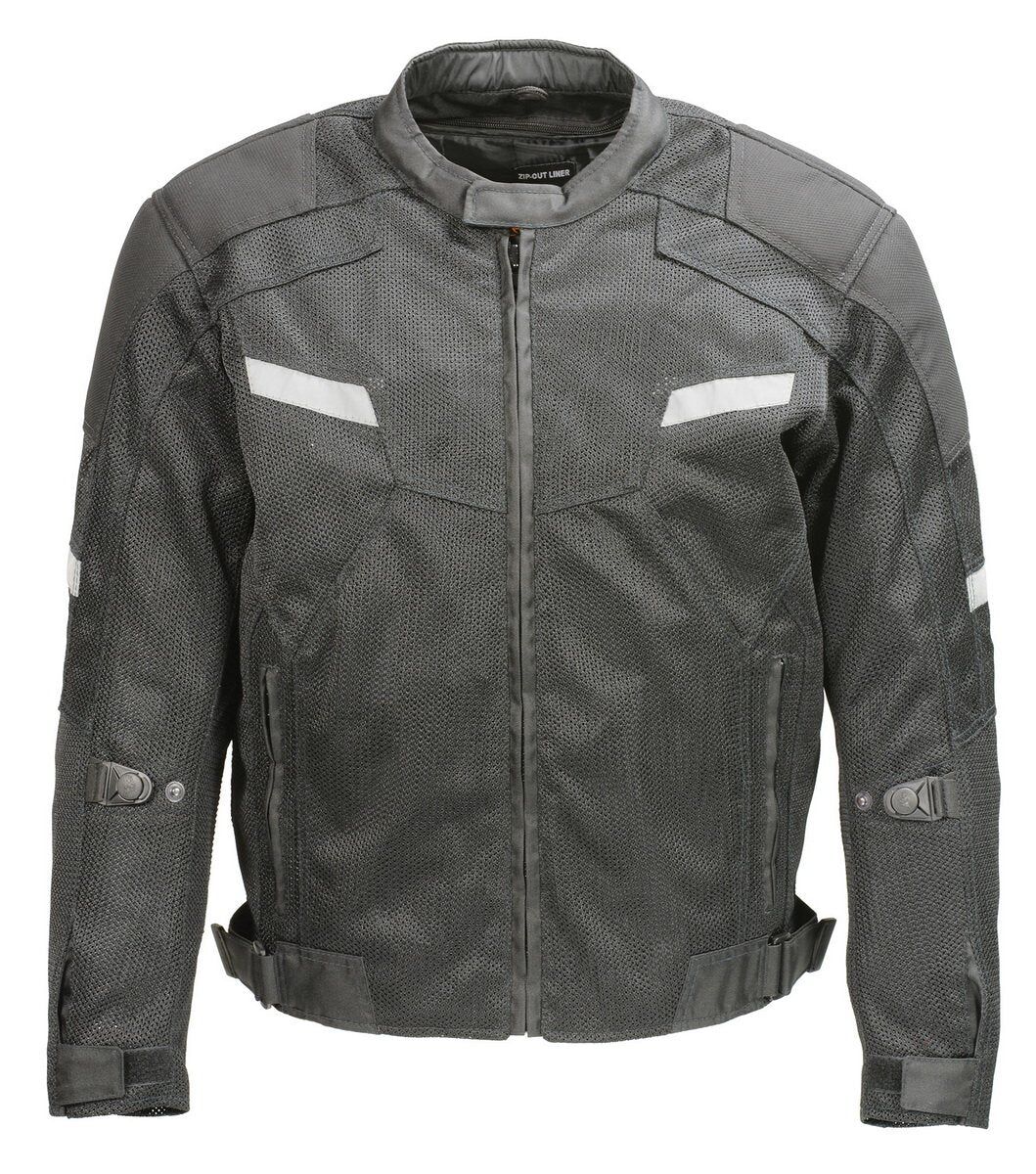 Mens Black CE Armored Textile Motorcycle Jacket [Free Shipping]
